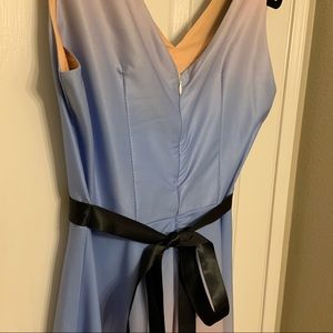 Sucrefas | Dresses | Sucrefas Blue Ombr Belted Fit And Flare Dress ...